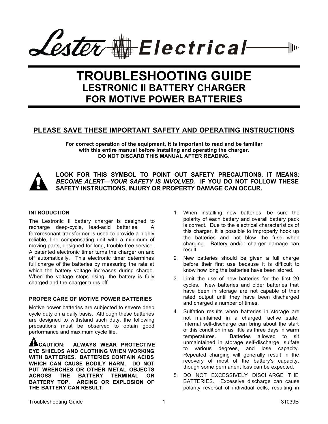 Troubleshooting Guide Troubleshooting Guide Electrical