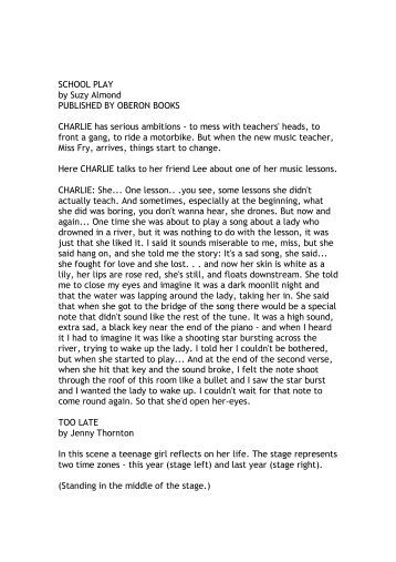 AUDITION MONOLOGUES - FEMALE