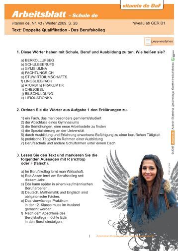 Arbeitsblatt Deutsch Abkürzungen - Cogbyte