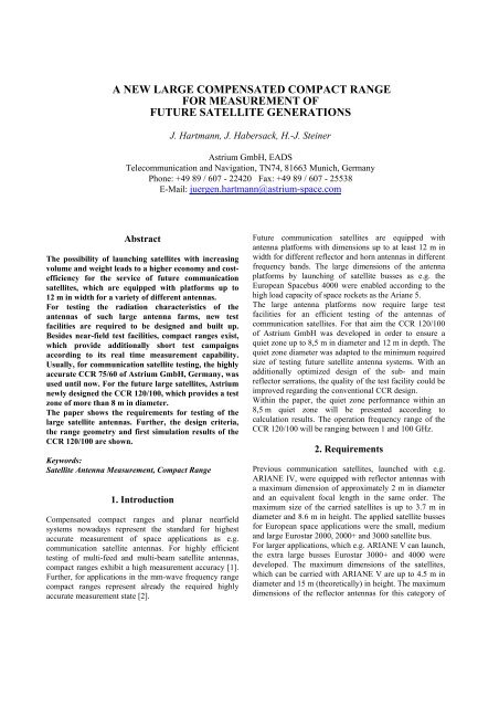 A new Large Compensated Compact-Range for Measurement