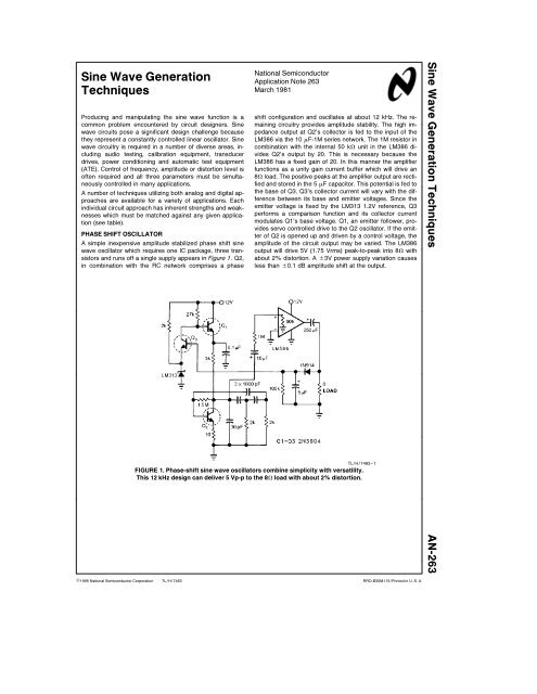 Sine Wave Generation Techniques