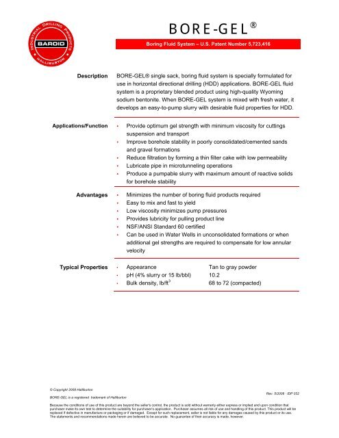 BORE-GEL® Boring Fluid System - PVC Plus Drilling Products