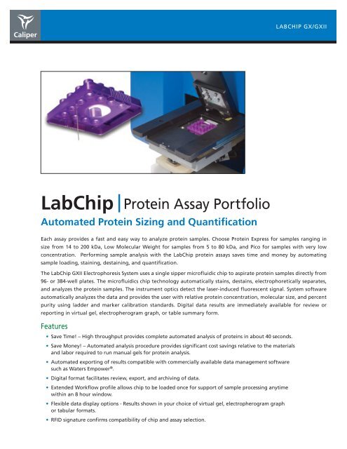 LabChip |Protein Assay Portfolio - PerkinElmer