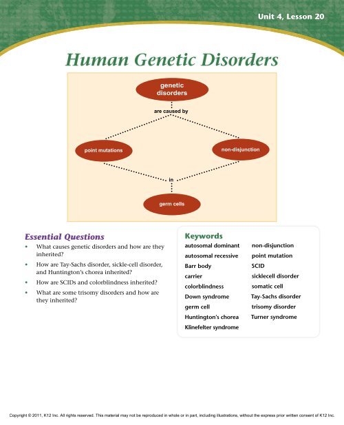 Human Genetics Disorders