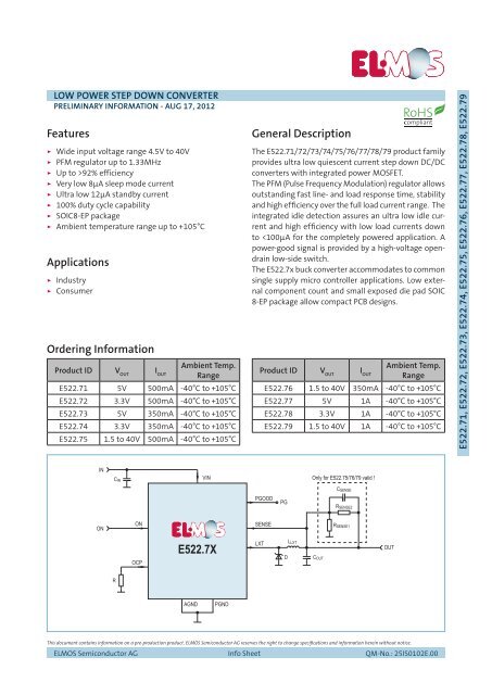 E522.7X - Elmos Semiconductor AG