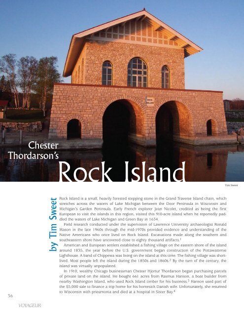 Article by Tim Sweet about Chester Thordarson