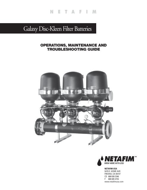 Galaxy Disc-Kleen Filter Batteries - Netafim USA