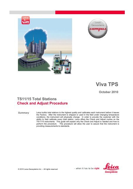 Performing Check and Adjust Procedure on TS15_TS11