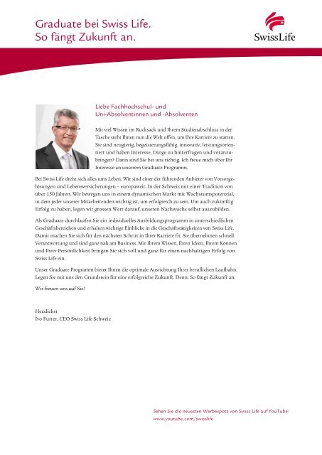 Factsheet Graduates - Swiss Life