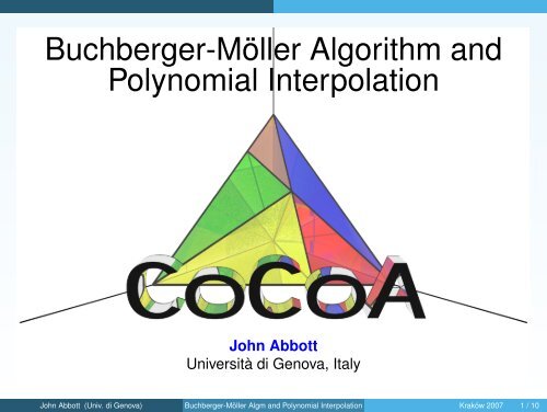 Buchberger-Möller Algorithm and Polynomial Interpolation