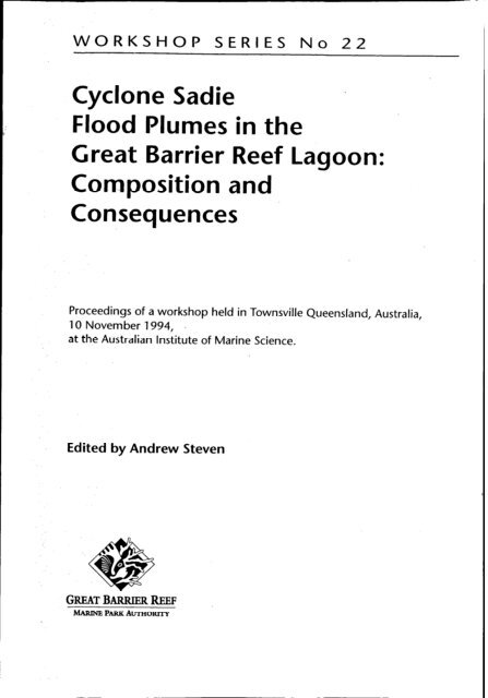 Cyclone Sadie Flood Plumes - Great Barrier Reef Marine Park ...