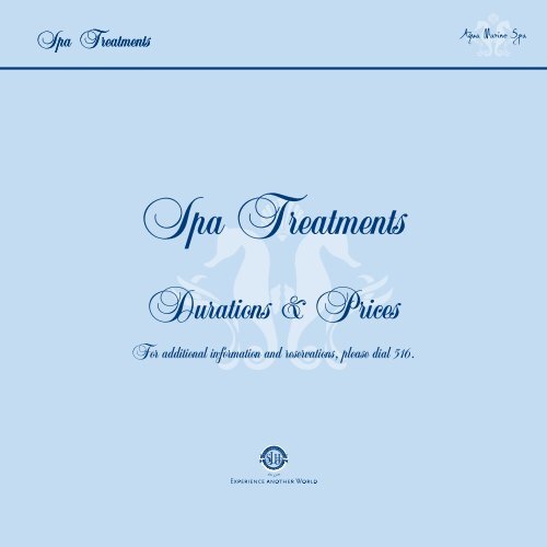 Spa Menu in PDF format