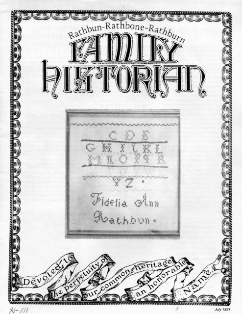 idE'Iia r3tnYJ 9,,,oa t.hJ) ))n + - Rathbun / Rathbone / Rathburn ...