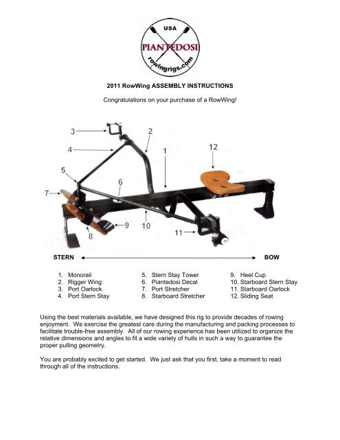 assembly instructions - Alden Rowing Shells