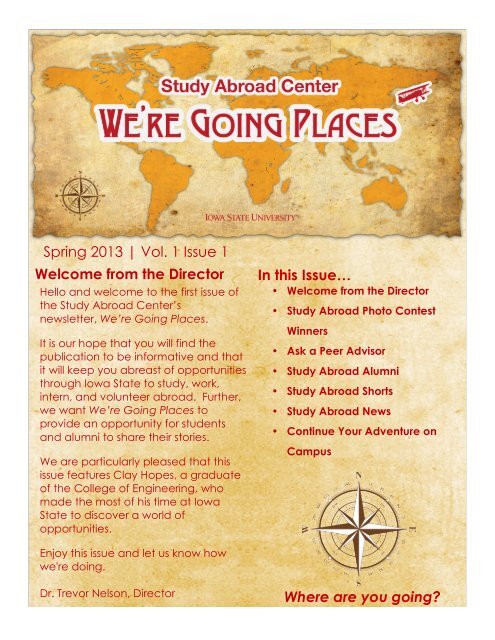 We're Going Places - ISU Study Abroad Center - Iowa State University