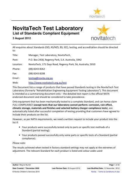 NovitaTech Test Laboratory - Novita Children's Services