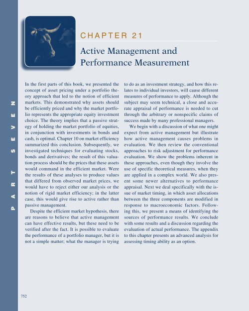 Active Management and Performance Measurement