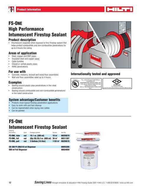 FS-ONE High Performance Intumescent Firestop Sealant FS-ONE ...