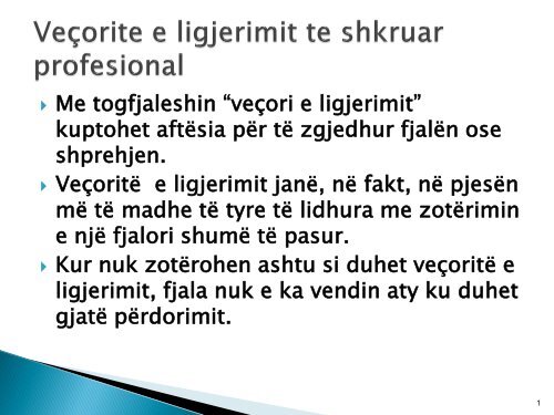 Veçoritë e ligjërimit të shkruar profesional - Shkrim Akademik