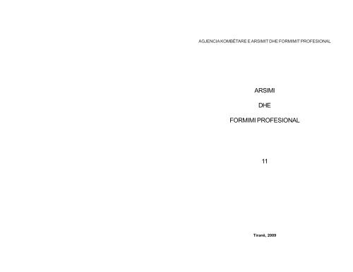 Arsimi dhe Formimi Profesional, 11 - Agjencia Kombetare e Arsimit ...