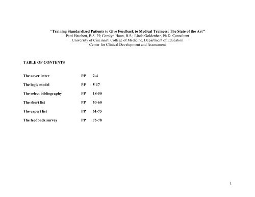 Cover Letter - Association of Standardized Patient Educators