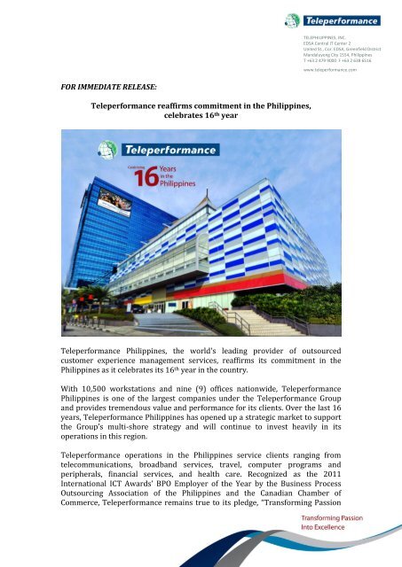 Read More - Teleperformance