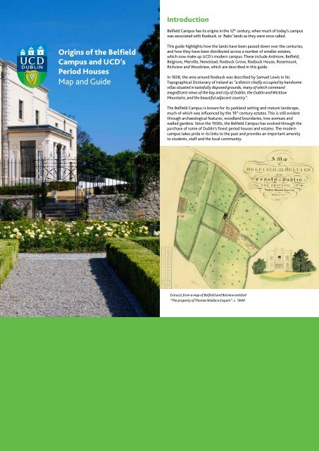 UCD Period Houses Map and Guide A4 - University College Dublin
