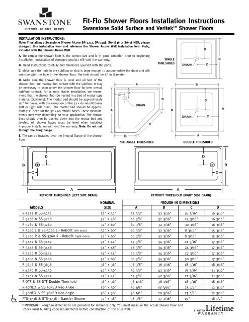Fit-Flo Shower Floors Installation Instructions - PlumberSurplus.com