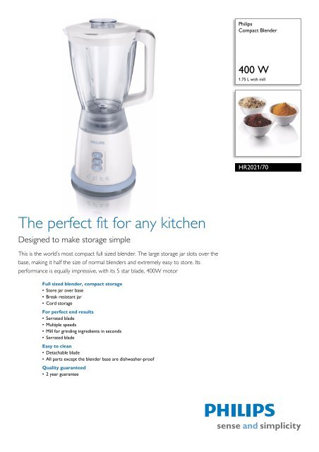 HR2021/70 Philips Compact Blender