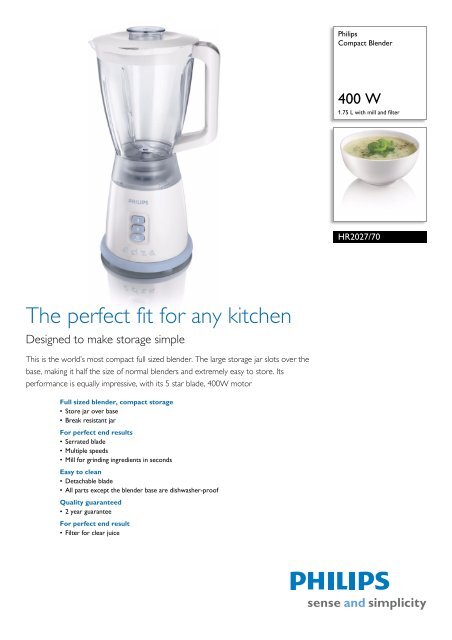 HR2027/70 Philips Compact Blender