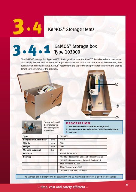 KaMOS ® Storage box, type 103000 (PDF) - kamos.no