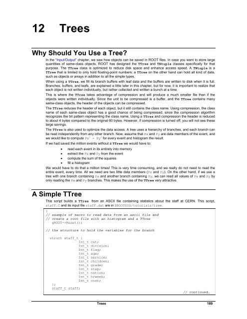12 Trees - Root - Cern