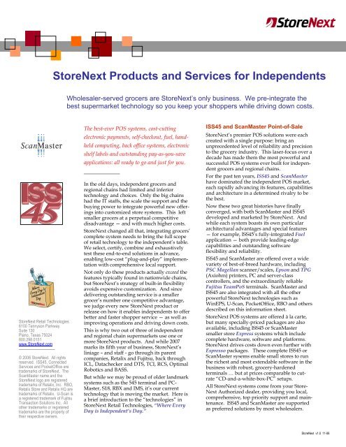 StoreNext Brochure - Cash Register Services, Inc.