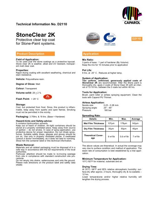 StoneClear 2K - Caparol paints