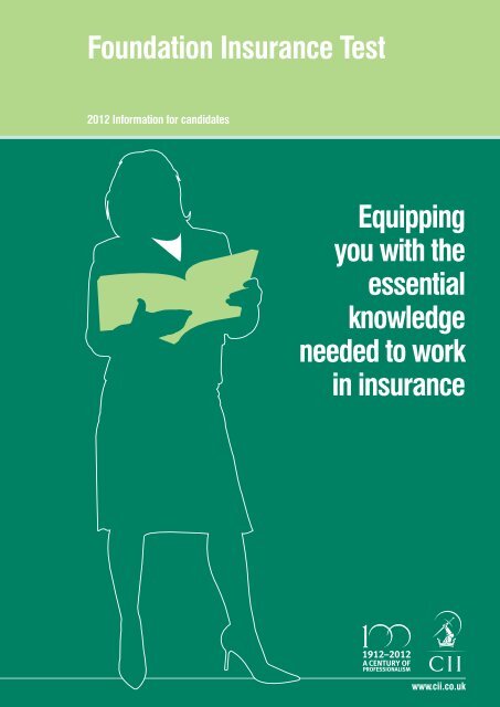 Foundation Insurance Test - General Insurance Training