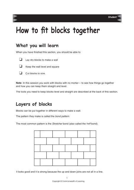 'How to fit blocks together' module - WikiEducator