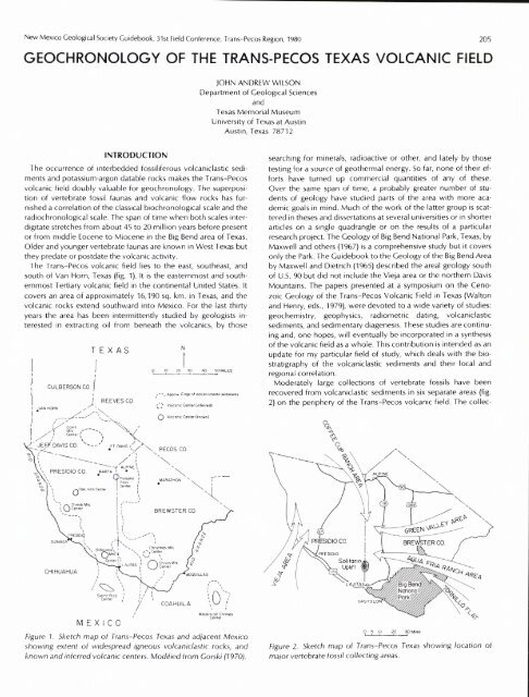 Geochronology of the Trans-Pecos Texas Volcanic Field