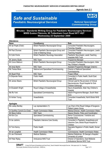 Download PDF Document - NHS Specialised Services