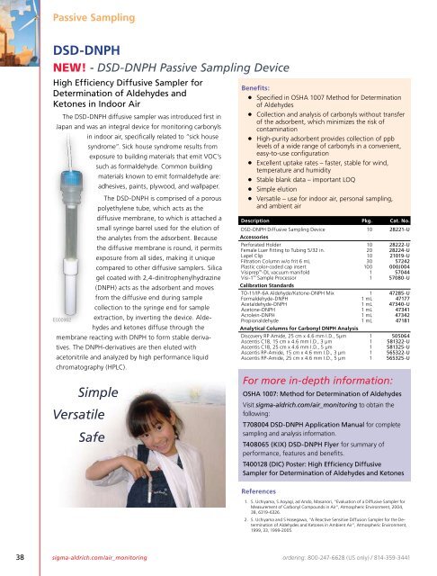 Passive Sampling DSD-DNPH