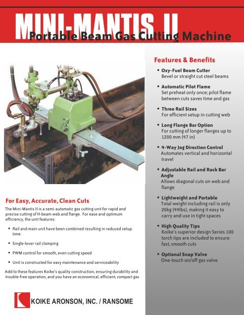 Mini-Mantis II Literature - Koike