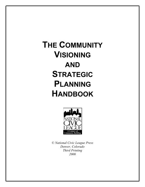the community visioning and strategic planning handbook