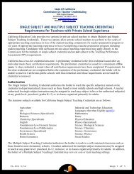 Single Subject Teaching Credential (Out-of-State Program)