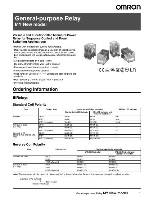 Data Sheet - OMRON Industrial Automation Data Sheet - OMRON Industrial Automation