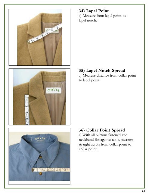 34) Lapel Point a) Measur