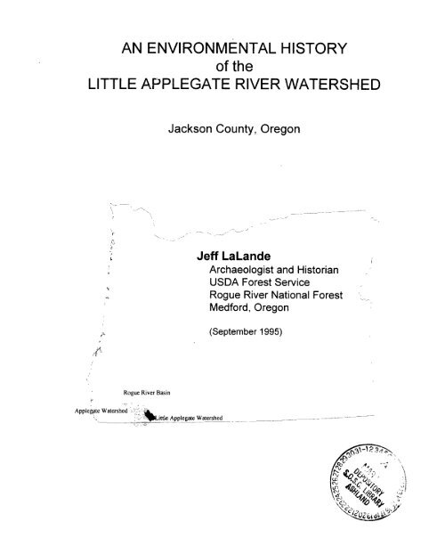 An Environmental History of the Little Applegate River - Southern ...