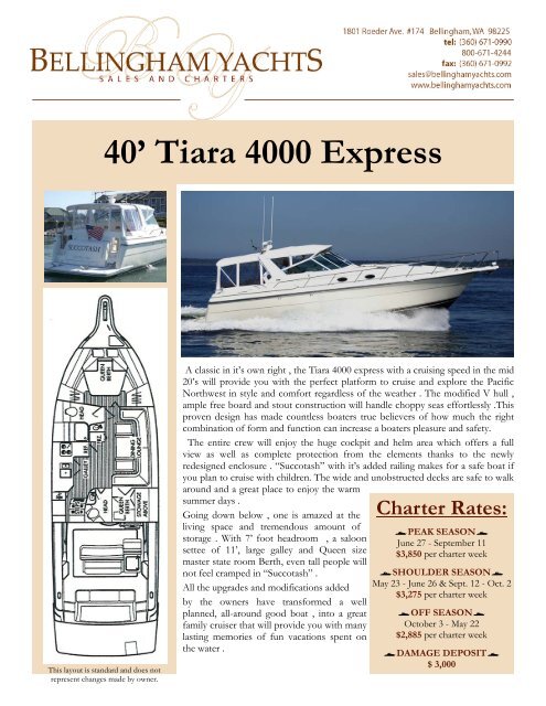 40' Tiara 4000 Express - Bellingham Yachts