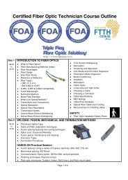 CFOT Training - Triple Play Fibre Optic Solutions