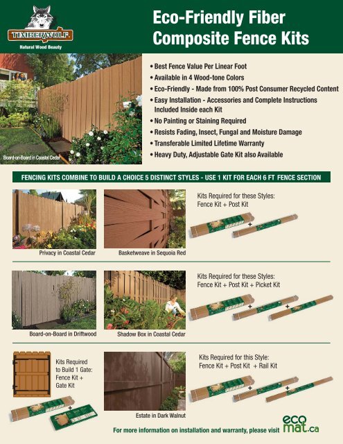 Eco-Friendly Fiber Composite Fence Kits