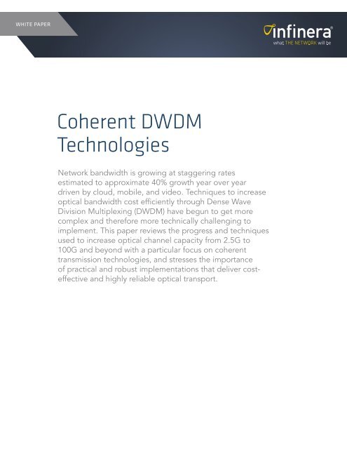 Coherent DWDM Technologies - Infinera
