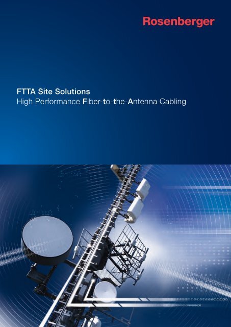 High Performance Fiber-to-the-Antenna Cabling FTTA Site Solutions